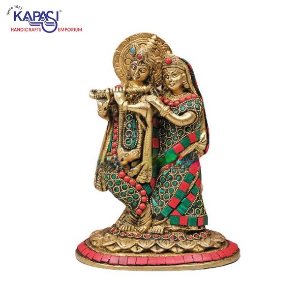 Brass Radha Krishna Idol - Cultural Heritage